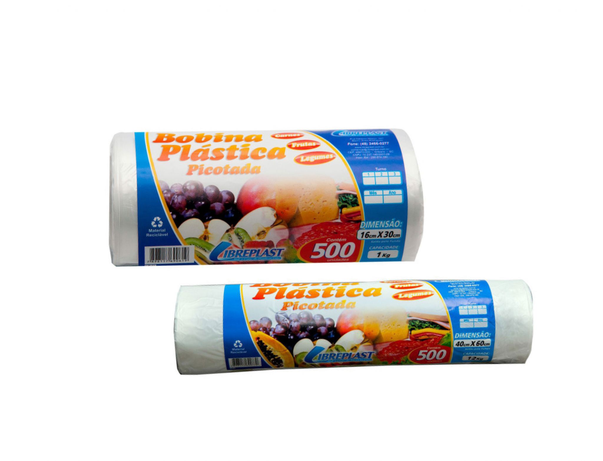 RF - Bobina Plástica Picotada – 500 UN.